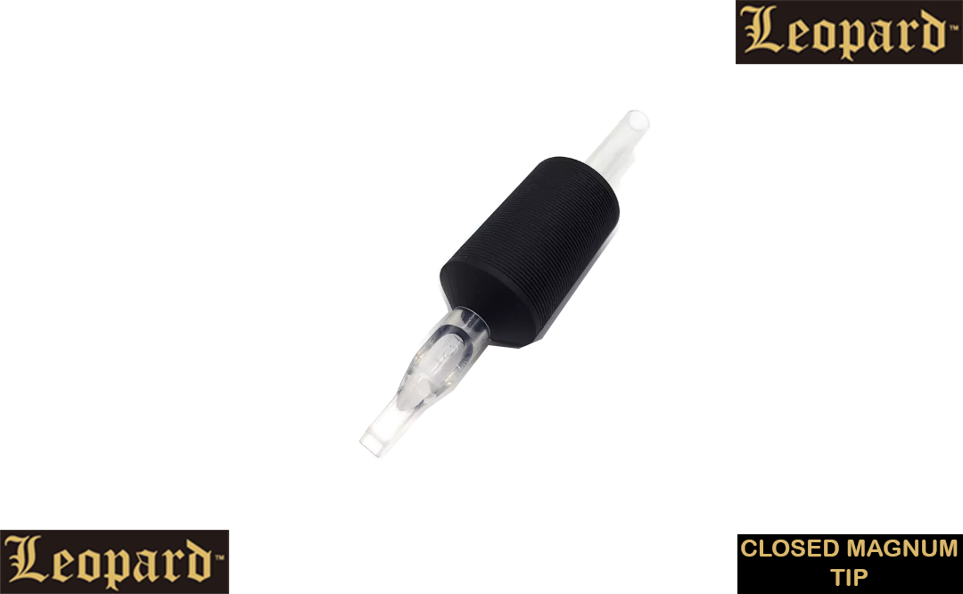 Leopard Black 1.25" Disposable Tubes Flat (Closed Tip) - Box of 20 ...